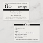 Ω - Γρεεκ Λεττερ ωμέγα - Greek Letter Omega Business Card | Zazzle.co.nz