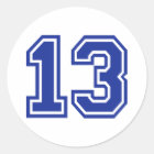 Number 13 Basketball and Players Classic Round Sticker | Zazzle.co.nz