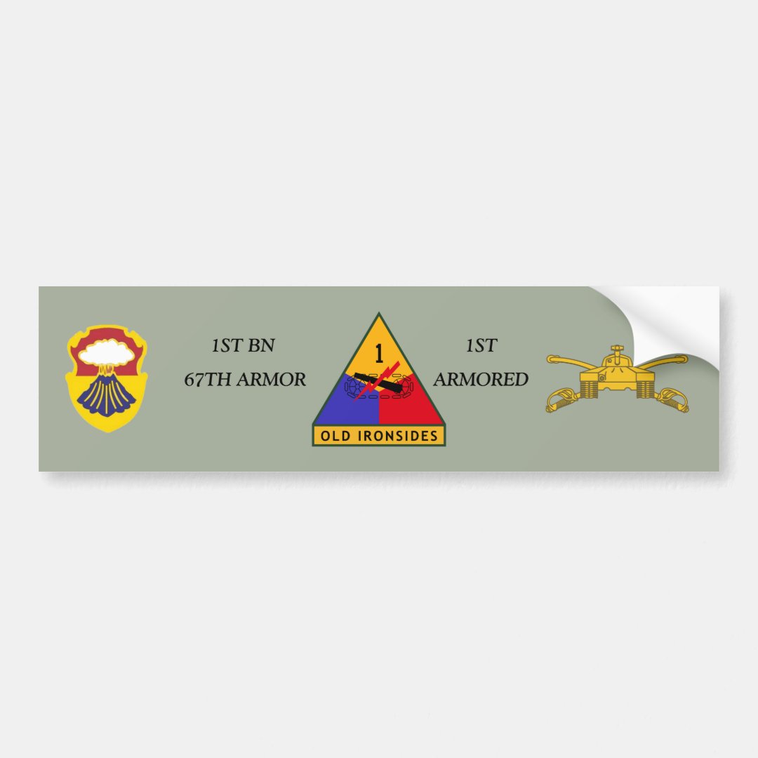 1ST BN 67TH ARMOR 1ST ARMORED BUMPER STICKER | Zazzle.co.nz