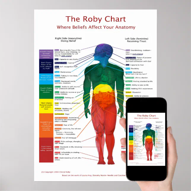 20x28 Chakra Chart: The Roby Chart | Zazzle.co.nz