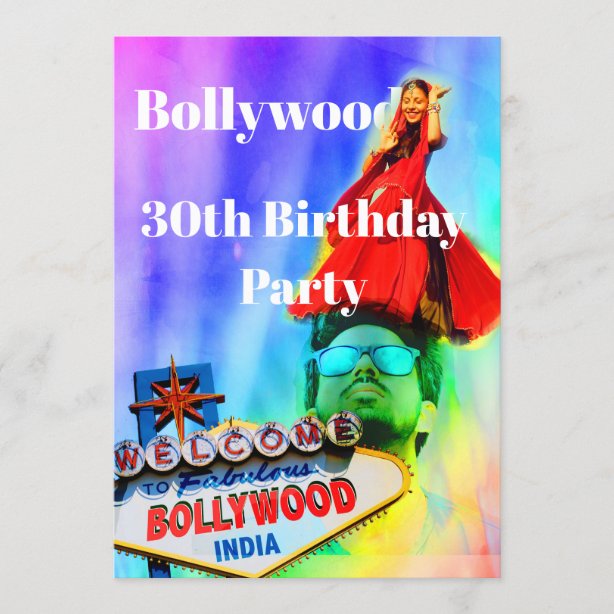 Bollywood Birthday Invitations | Zazzle.co.nz