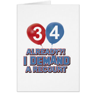 34th Birthday Cards & Invitations | Zazzle.co.nz