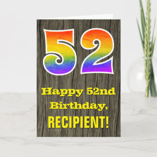 52 Year Old Birthday Cards | Zazzle.co.nz