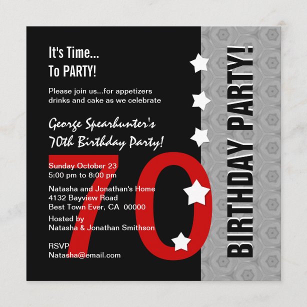 Funny 70th Birthday Invitations Zazzle co nz Funny 70th Birthday Invitations Zazzle co nz