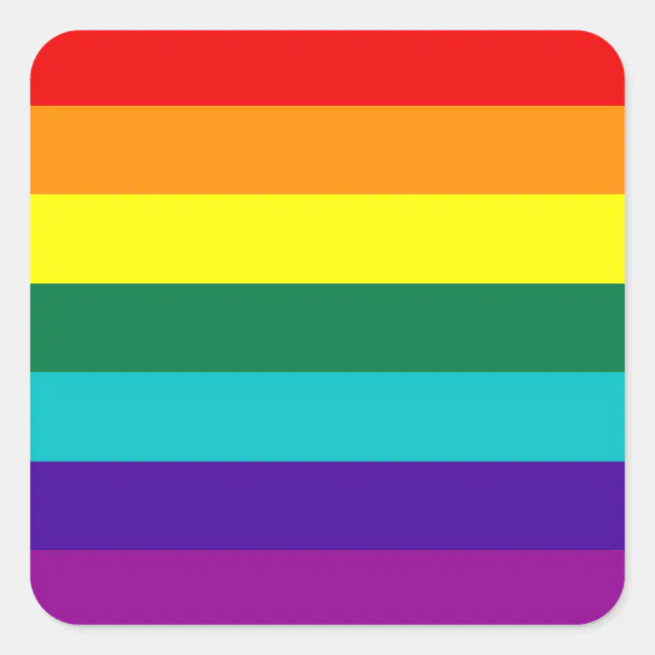 7 Stripes Rainbow Gay Pride Flag Sticker | Zazzle.co.nz