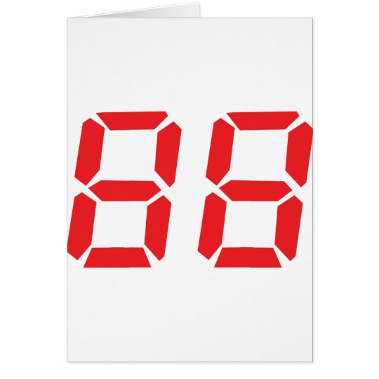 88 eighty-eight red alarm clock digital number | Zazzle.co.nz