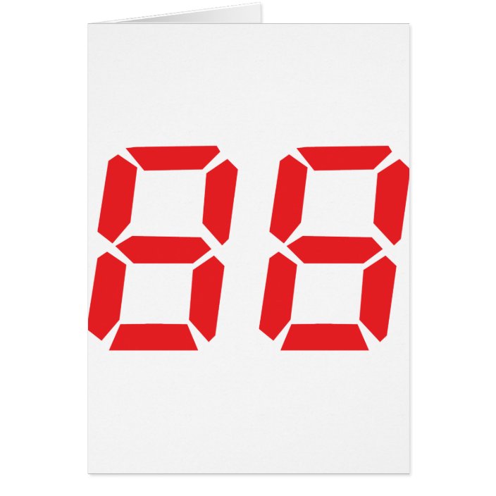 88 eighty-eight red alarm clock digital number | Zazzle.co.nz