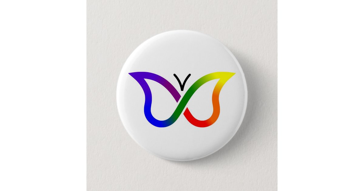 ADHD Neurodiversity Butterfly Button Badge (white) | Zazzle.co.nz