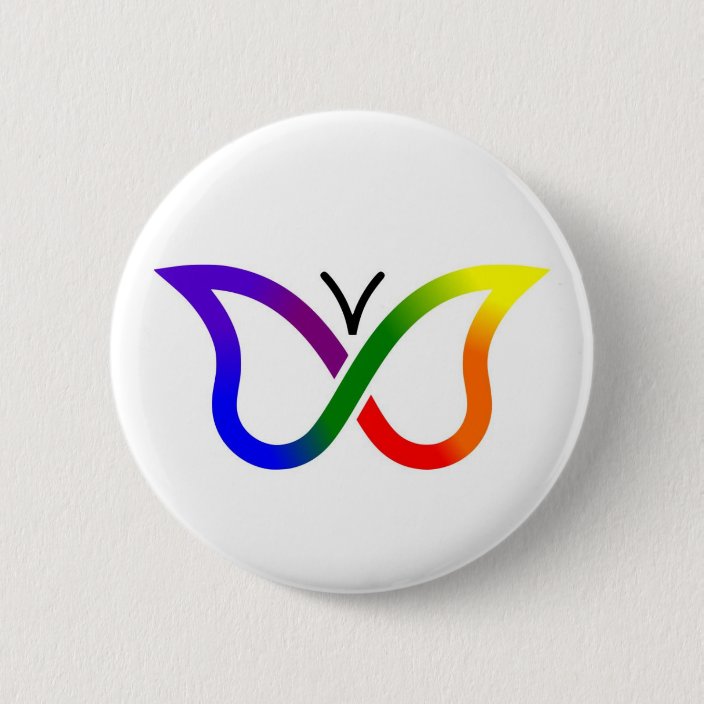 ADHD Neurodiversity Butterfly Button Badge (white) | Zazzle.co.nz