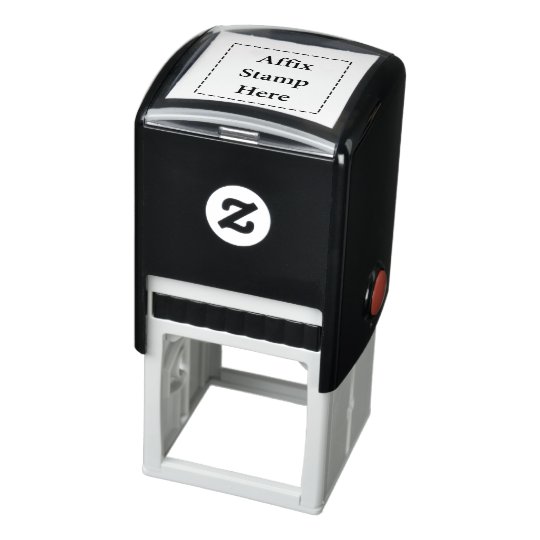 Affix Stamp Here Self-Inking Rubber Stamp | Zazzle.co.nz
