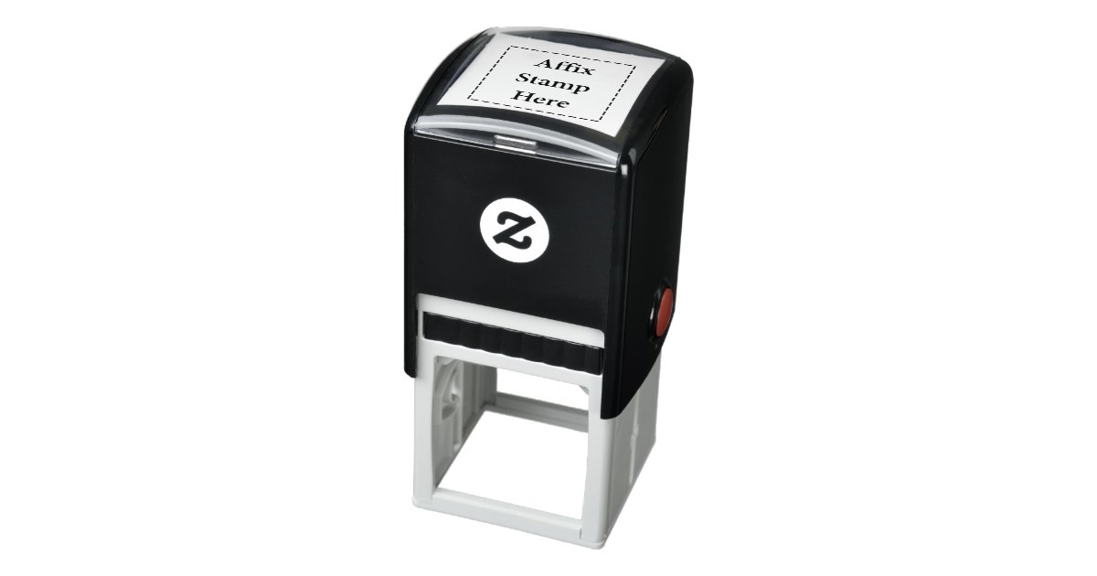 Affix Stamp Here Self-Inking Rubber Stamp | Zazzle.co.nz
