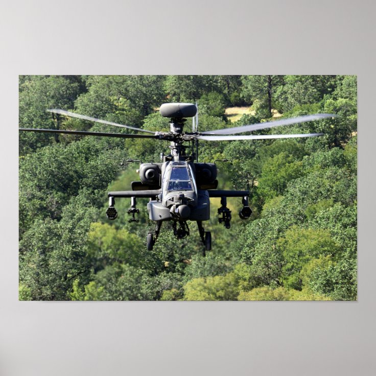 AH-64D Apache Helicopter Poster | Zazzle.co.nz
