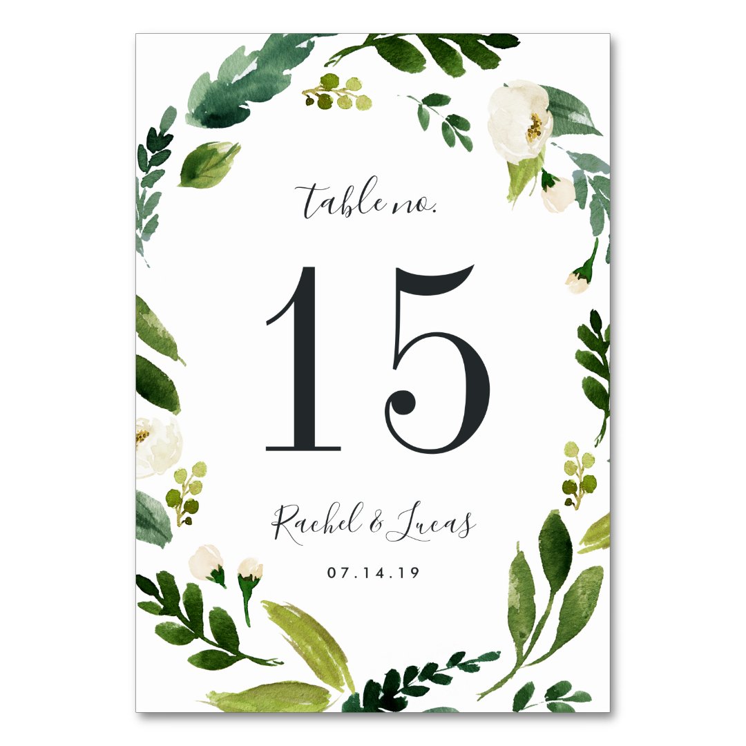 Alabaster | Personalised Table Number Card | Zazzle.co.nz