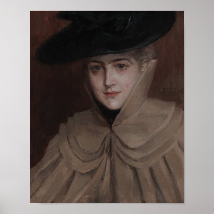 Albert Edelfelt - Portrait of a Young Woman Poster | Zazzle.co.nz