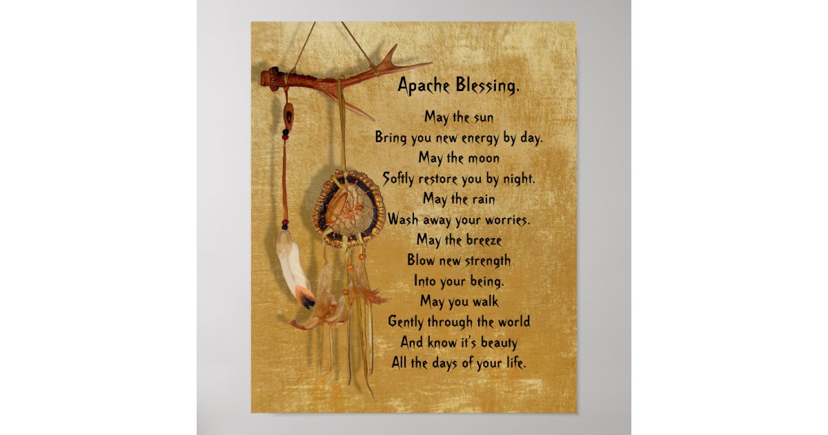 Apache Blessing dreamcatcher Poster | Zazzle.co.nz