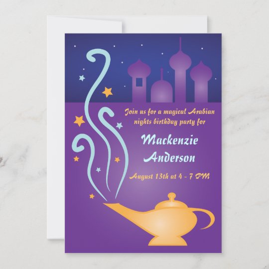 Arabian Nights 2 Magic Lamp Invitations | Zazzle.co.nz