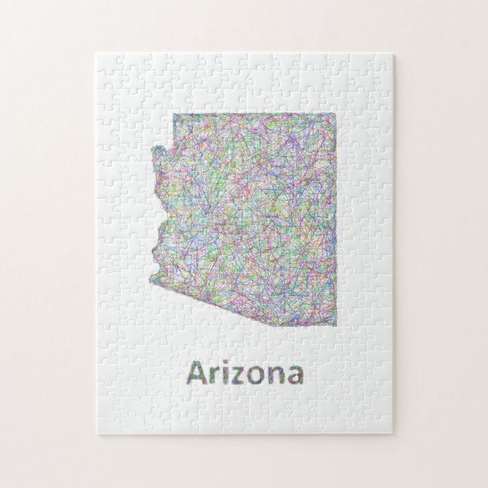 Arizona map jigsaw puzzle | Zazzle.co.nz
