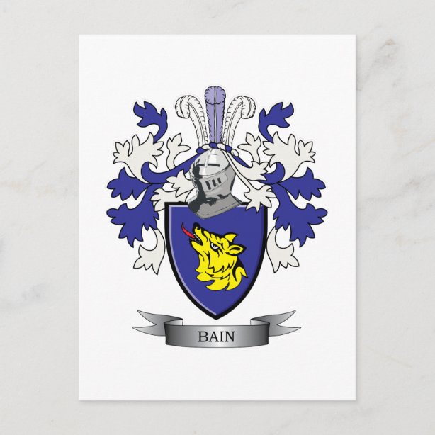 Bain Coat Of Arms Postcards | Zazzle NZ