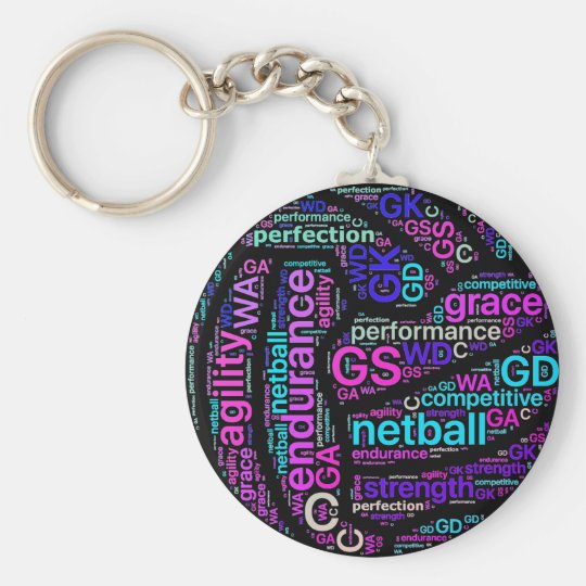 Ball Design Inspirational Netball Key Ring | Zazzle.co.nz