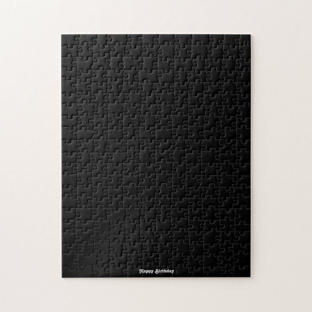 Black Happy Birthday Frustrating Jigsaw Puzzle | Zazzle.co.nz
