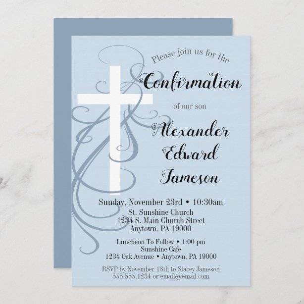 Boys Confirmation Invitations | Zazzle.co.nz