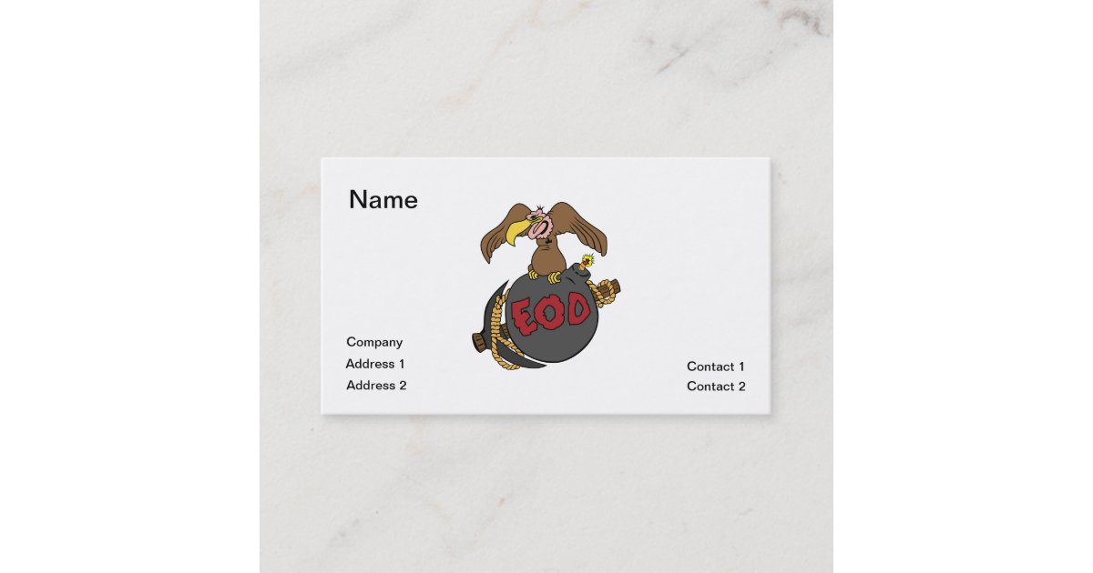 Buzzard Bomb and Pick Business Card | Zazzle.co.nz