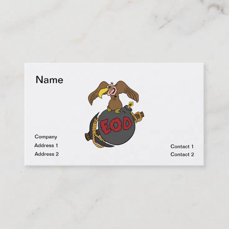 Buzzard Bomb and Pick Business Card | Zazzle.co.nz