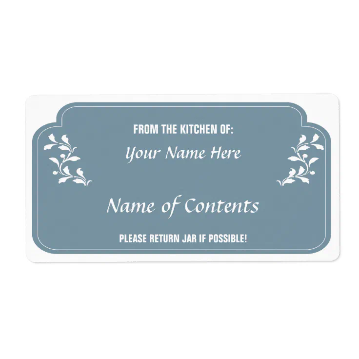 Canning Jar Label with Please Return | Zazzle.co.nz