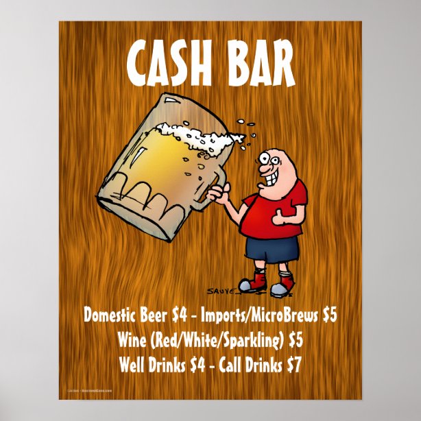Cash Bar Crafts & Party Supplies | Zazzle.co.nz