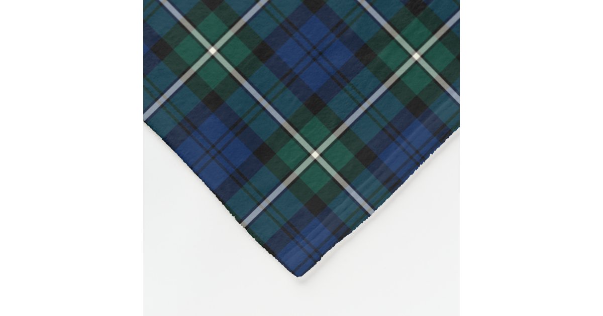 Clan Forbes Tartan Blue and Green Scottish Plaid Fleece Blanket ...