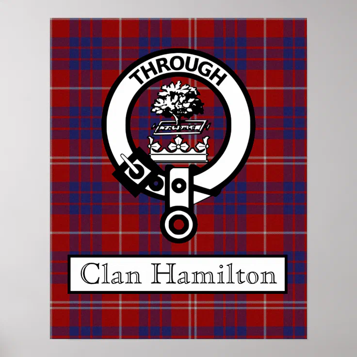 Clan Hamilton Crest and Tartan II Poster | Zazzle.co.nz