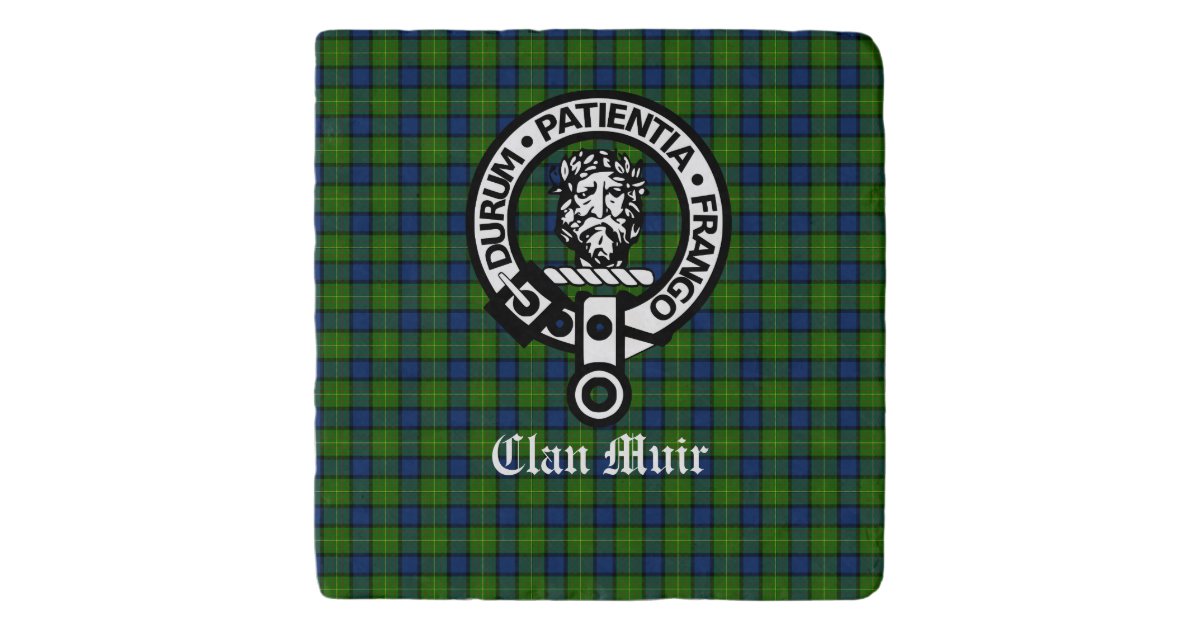 Clan Muir Crest Badge and Tartan Trivet | Zazzle.co.nz
