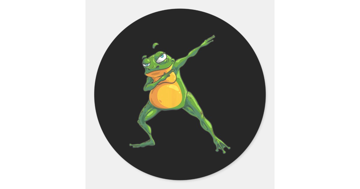 Cool Dabbing Frog Funny Hip-hop Tadpole Dancing Lo Classic Round ...