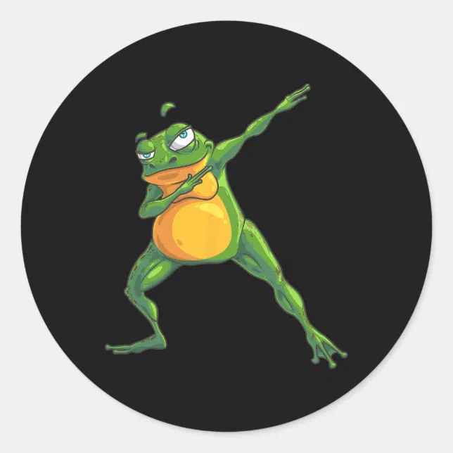 Cool Dabbing Frog Funny Hip-hop Tadpole Dancing Lo Classic Round ...