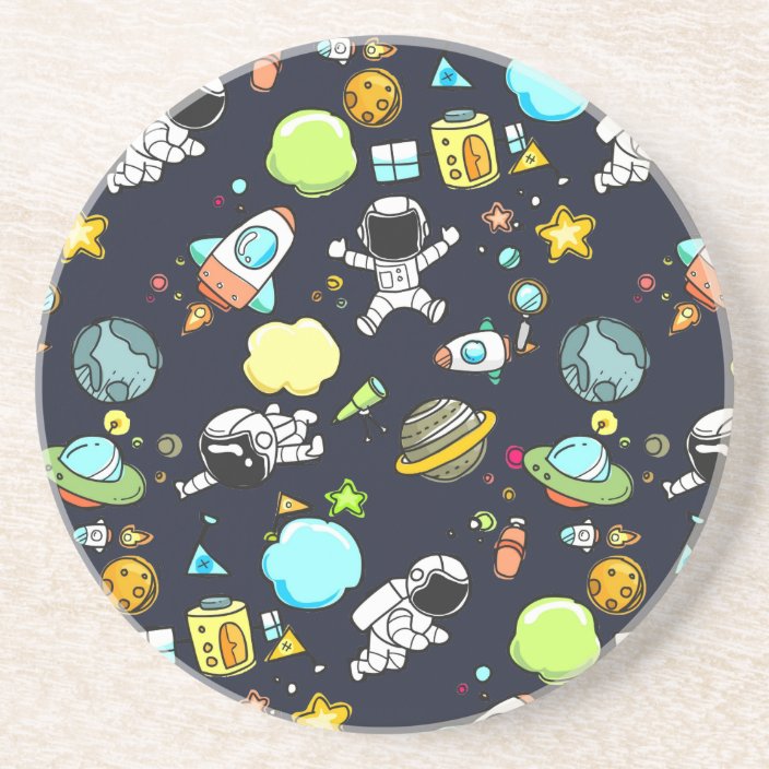 Cool Outer Space Theme - Astronauts & Rocket Ships Coaster | Zazzle.co.nz