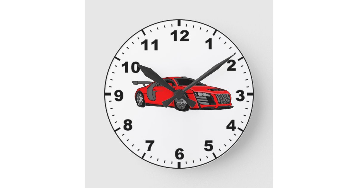 Cool race car design wall clocks | Zazzle.co.nz