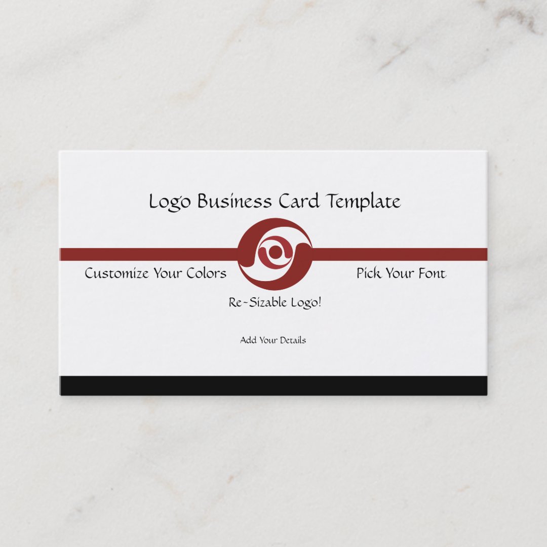 Corporate Logo - Simple Red Logo Business Card | Zazzle.co.nz