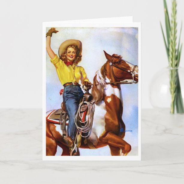 Vintage Cowgirl Cards | Zazzle NZ