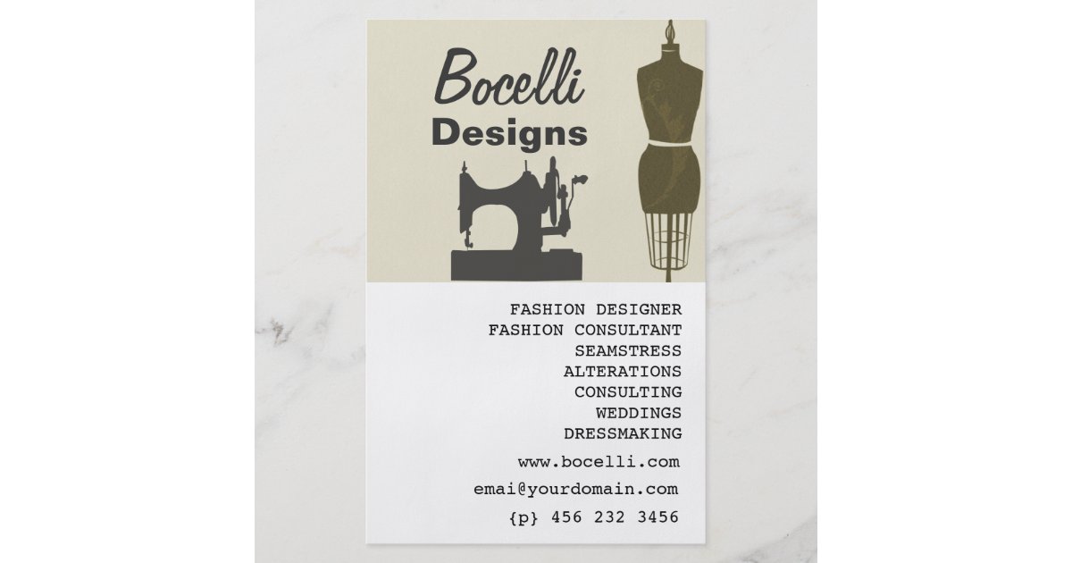 Crafty Ladies Seamstress Fashion Stylist Modern Flyer | Zazzle.co.nz