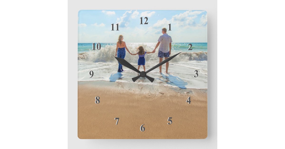 Custom Photo Clock Your Own Design Personalized | Zazzle.co.nz