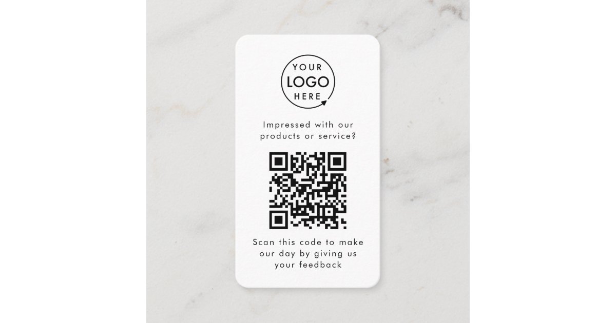 Customer Feedback QR Code Business Review Card | Zazzle.co.nz
