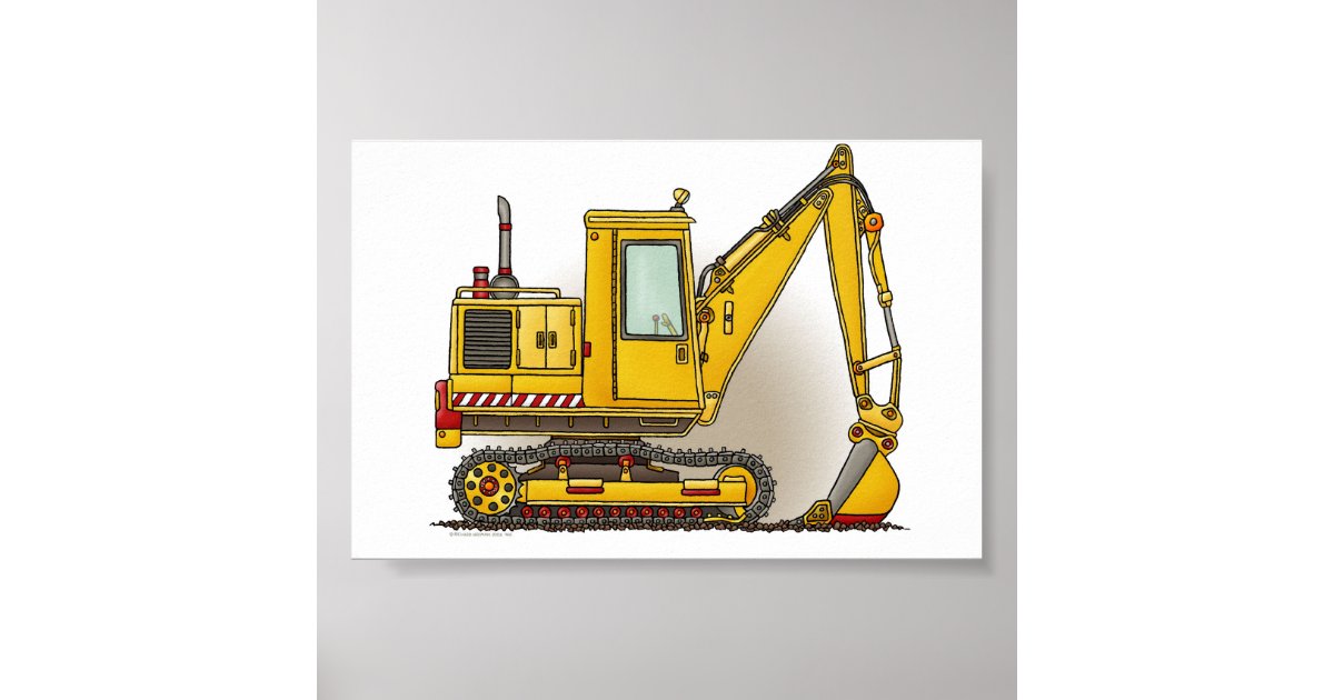 Digger Shovel Poster | Zazzle.co.nz