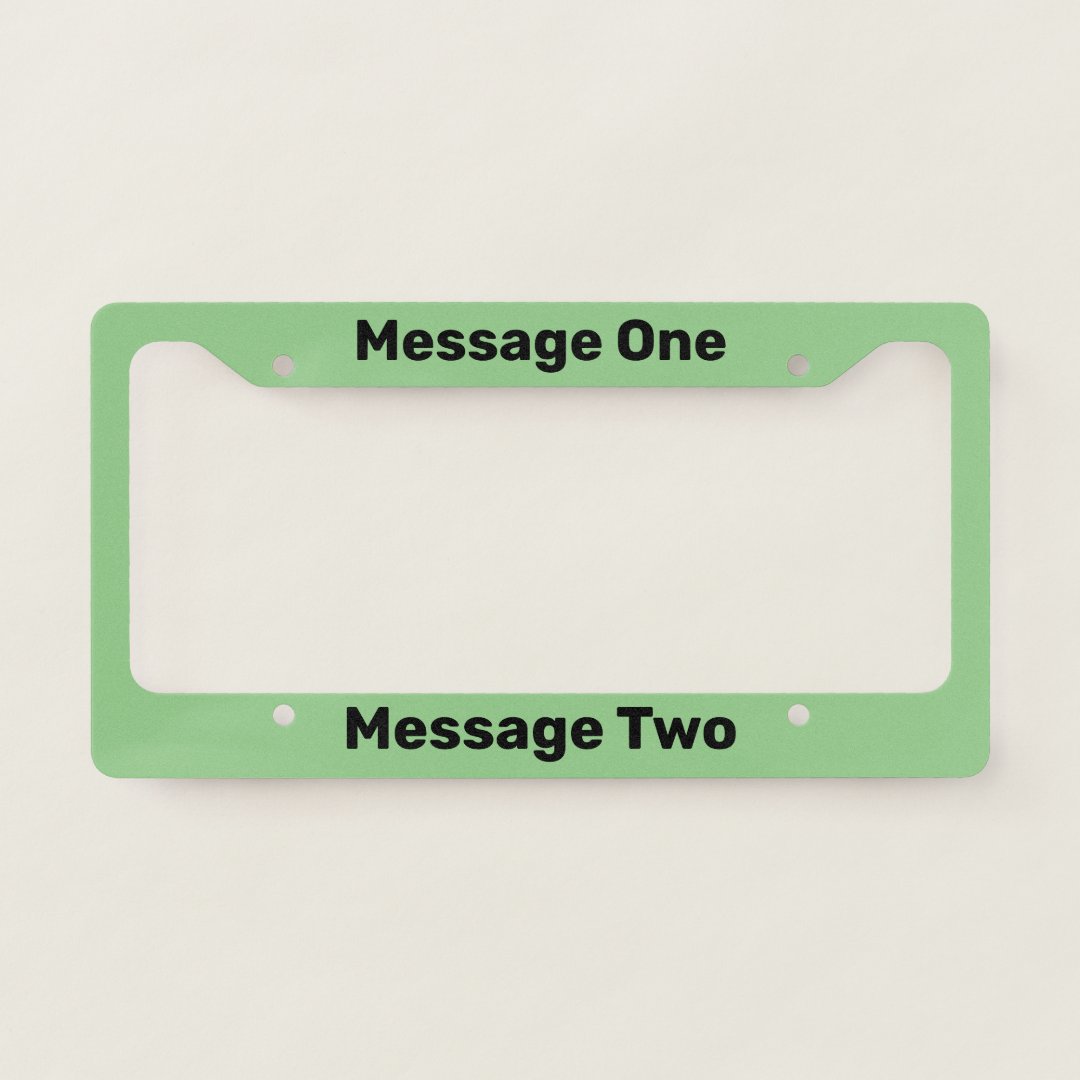 Do It Yourself Sage Green Licence Plate Frame | Zazzle.co.nz