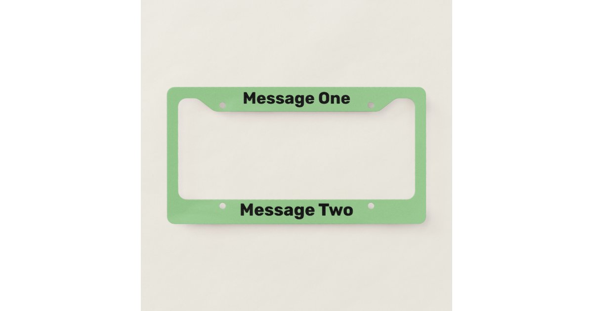 Do It Yourself Sage Green Licence Plate Frame | Zazzle.co.nz