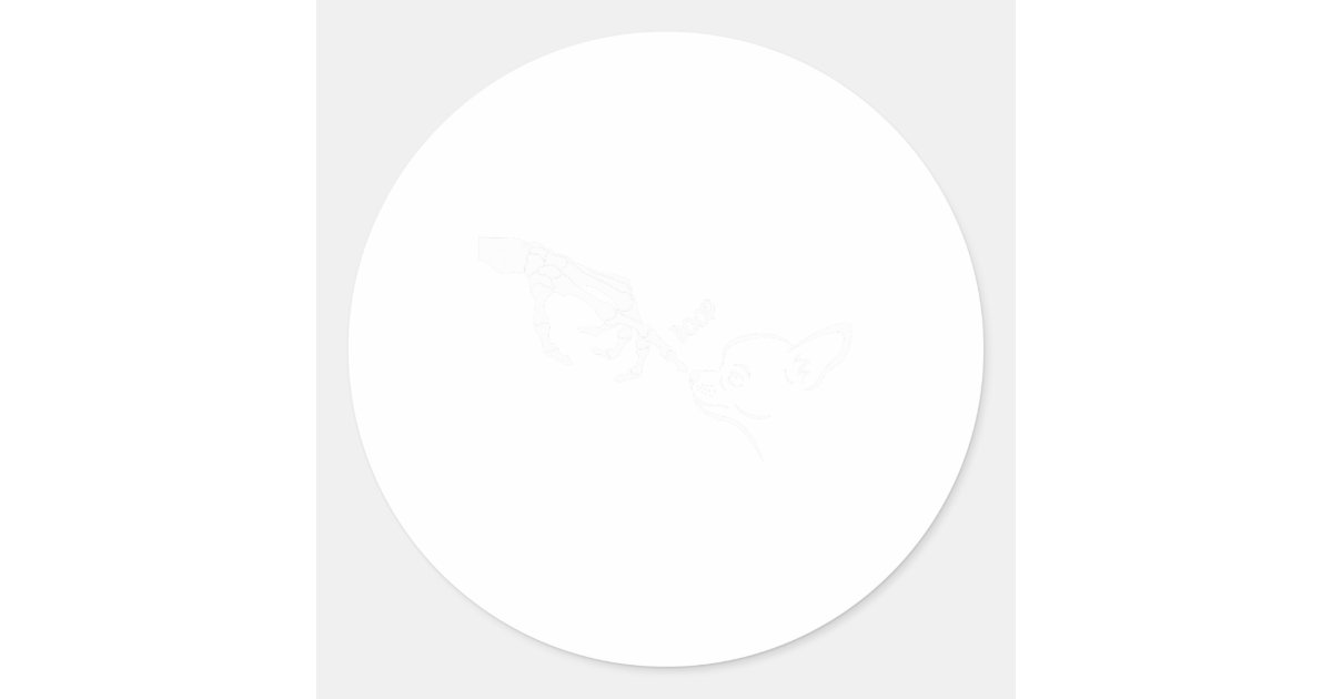 Dog Scary Skeleton Hand Boop Spooky Halloween Chih Classic Round ...