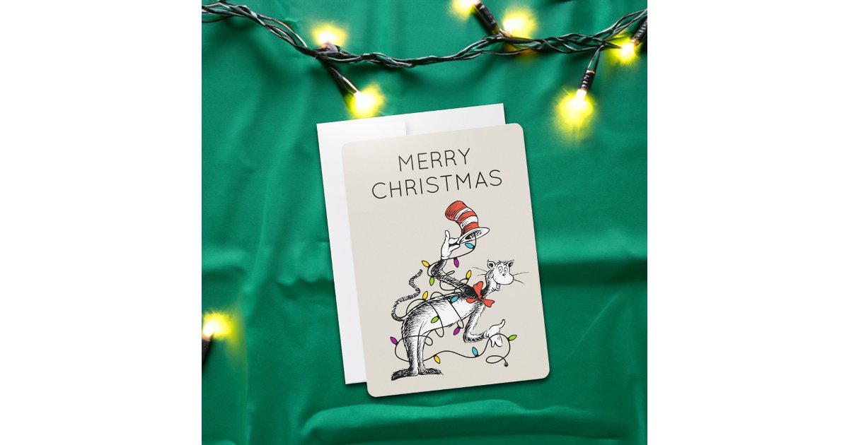 Dr. Seuss | Grinch | Mischievous Cat in the Ha Holiday Card | Zazzle.co.nz