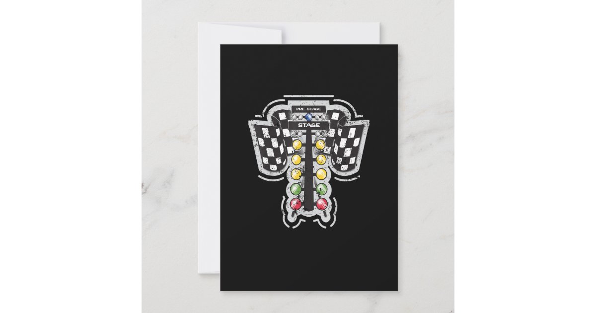 Drag Racing Christmas Tree Lights Drag Racing T Sh Invitation | Zazzle ...