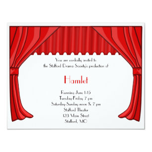 Theatre Fun Invitations & Announcements | Zazzle NZ
