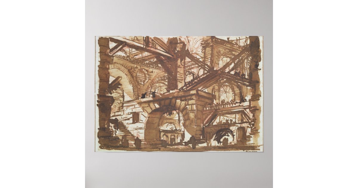 Drawing of an Imaginary Prison Poster | Zazzle.co.nz