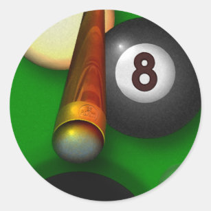 8 Ball Pool Stickers | Zazzle NZ